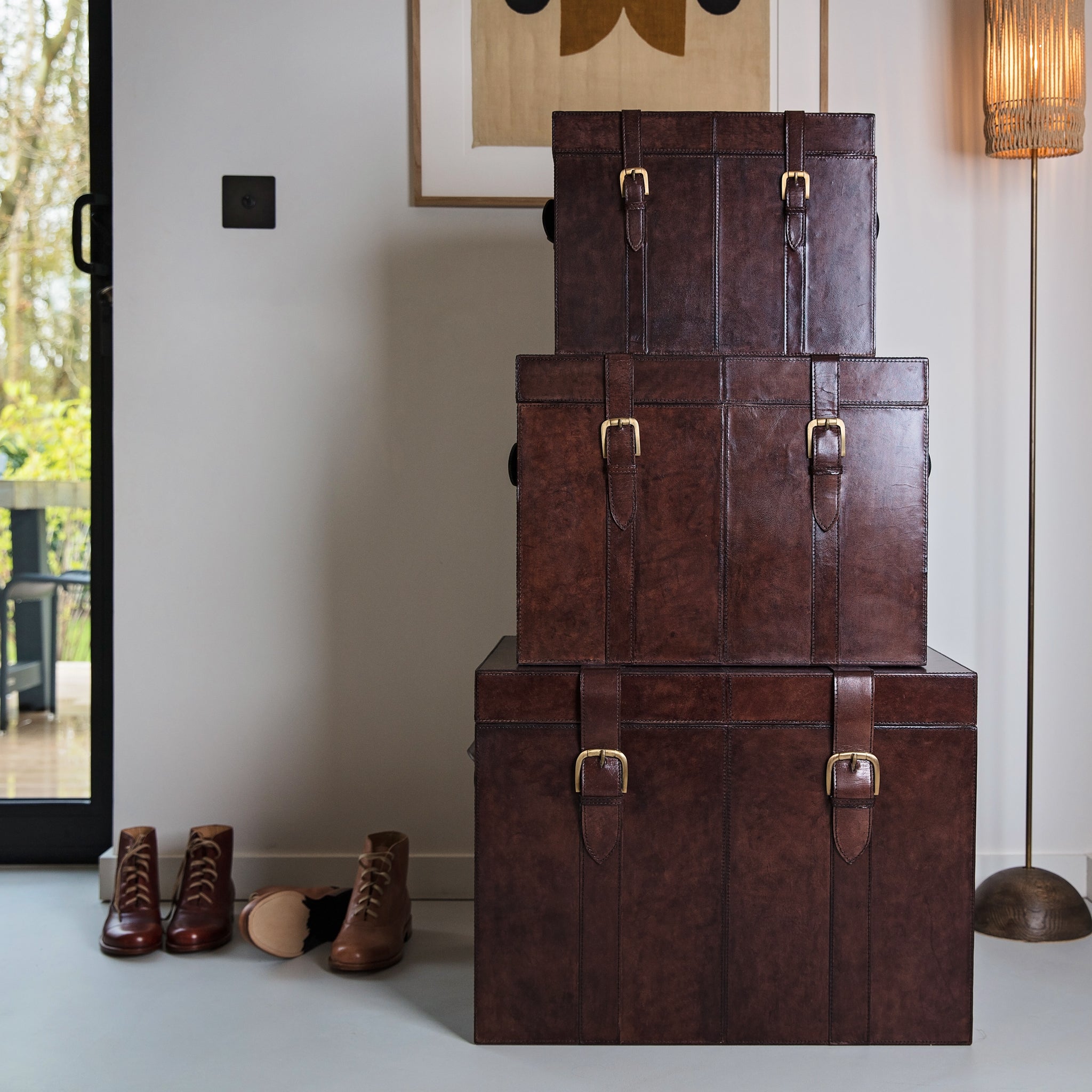 Leather Storage Trunks - Brown – Ginger Rose